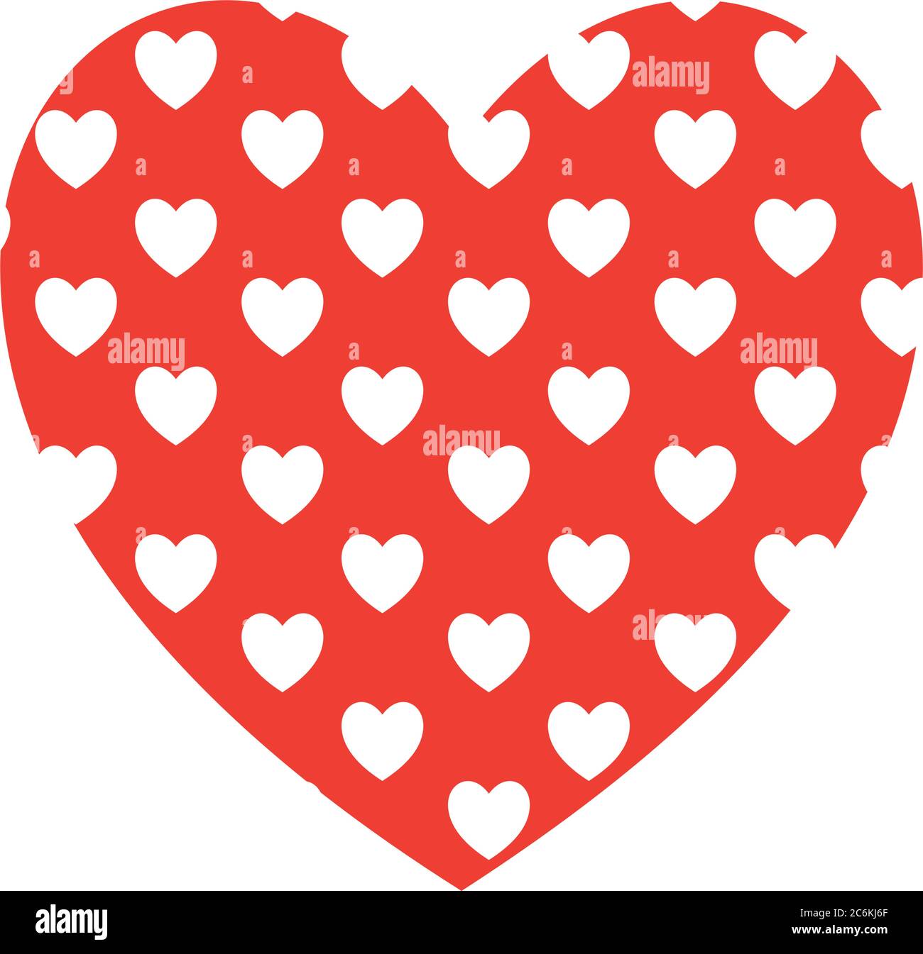 hearts background inside heart flat style icon design of love passion ...