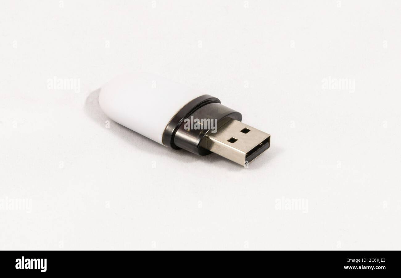 USB flash drive isolated on white background Stock Photo - Alamy