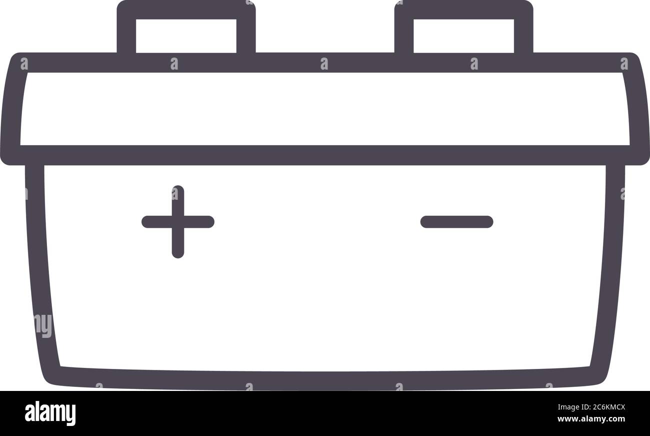 motor battery line style icon design, energy power technology and ...