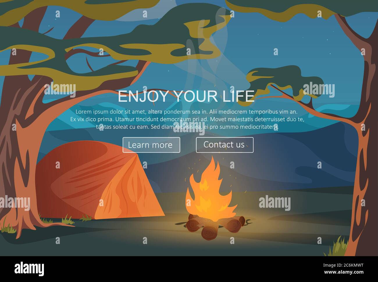 Campsite layout Stock Vector Images - Alamy