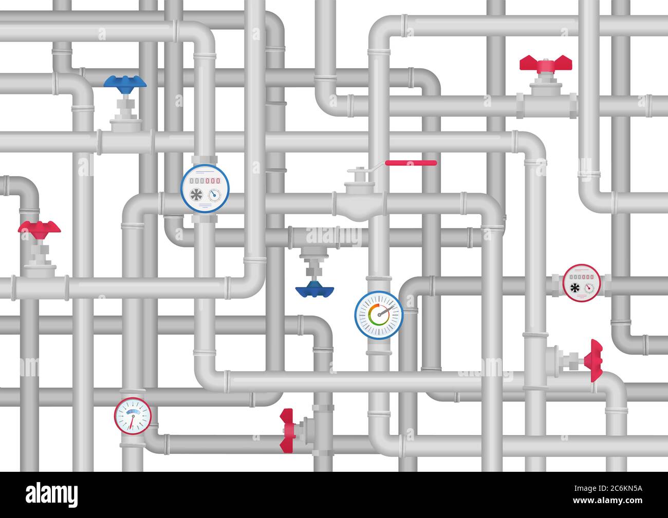 Slumbing tube ware pipes system Concept background labyrinth isolated ...