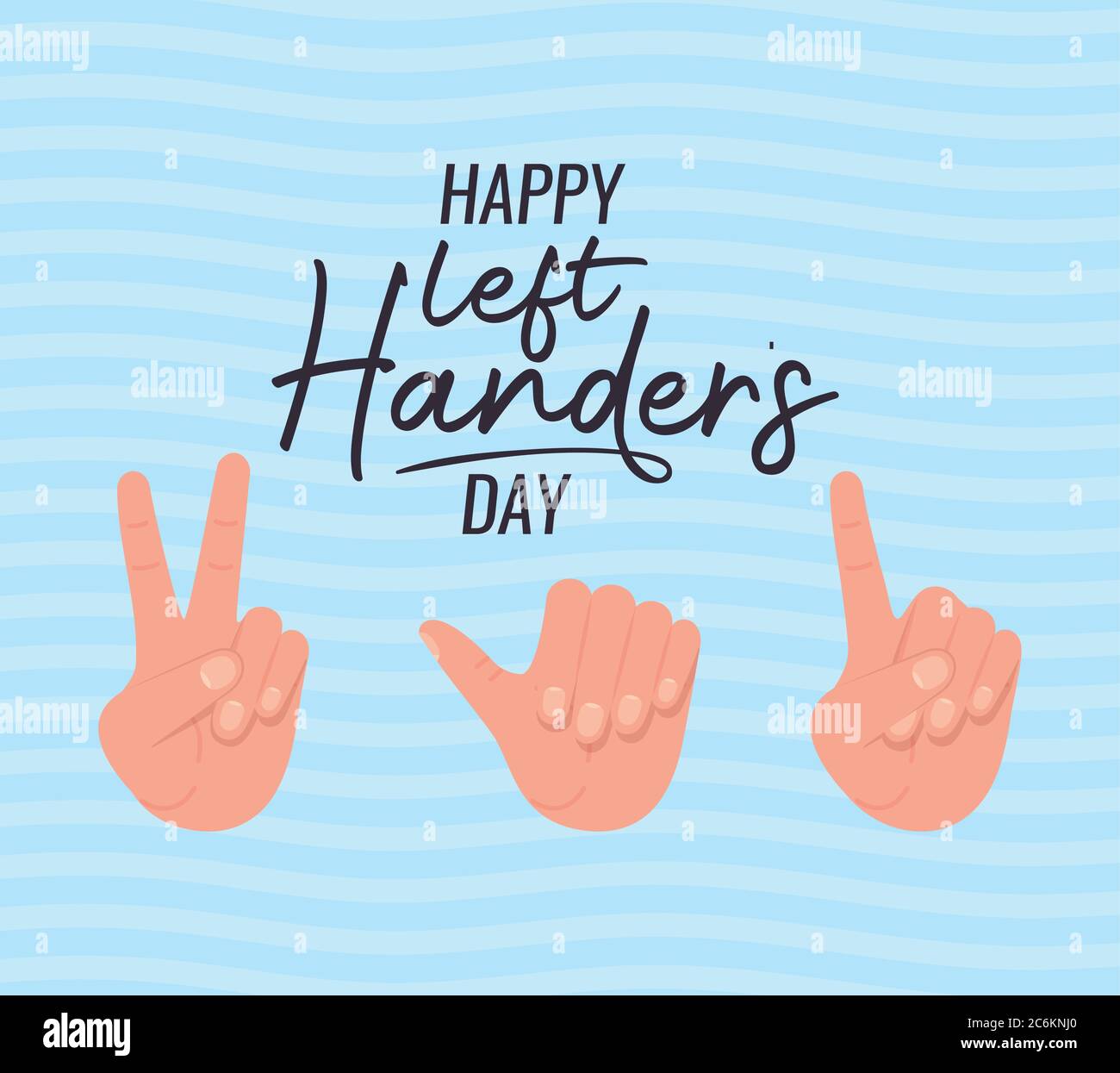 signs with hands and happy left handers day text design of Holiday and ...