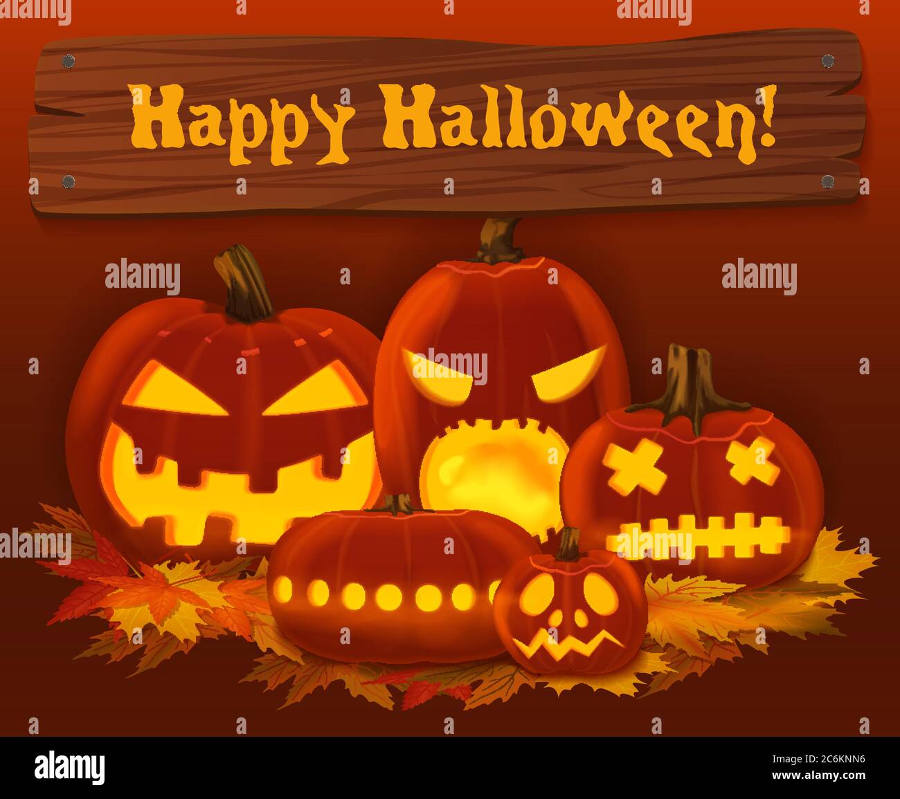 Halloween pumpkin vector background. Scary horror design poster design ...