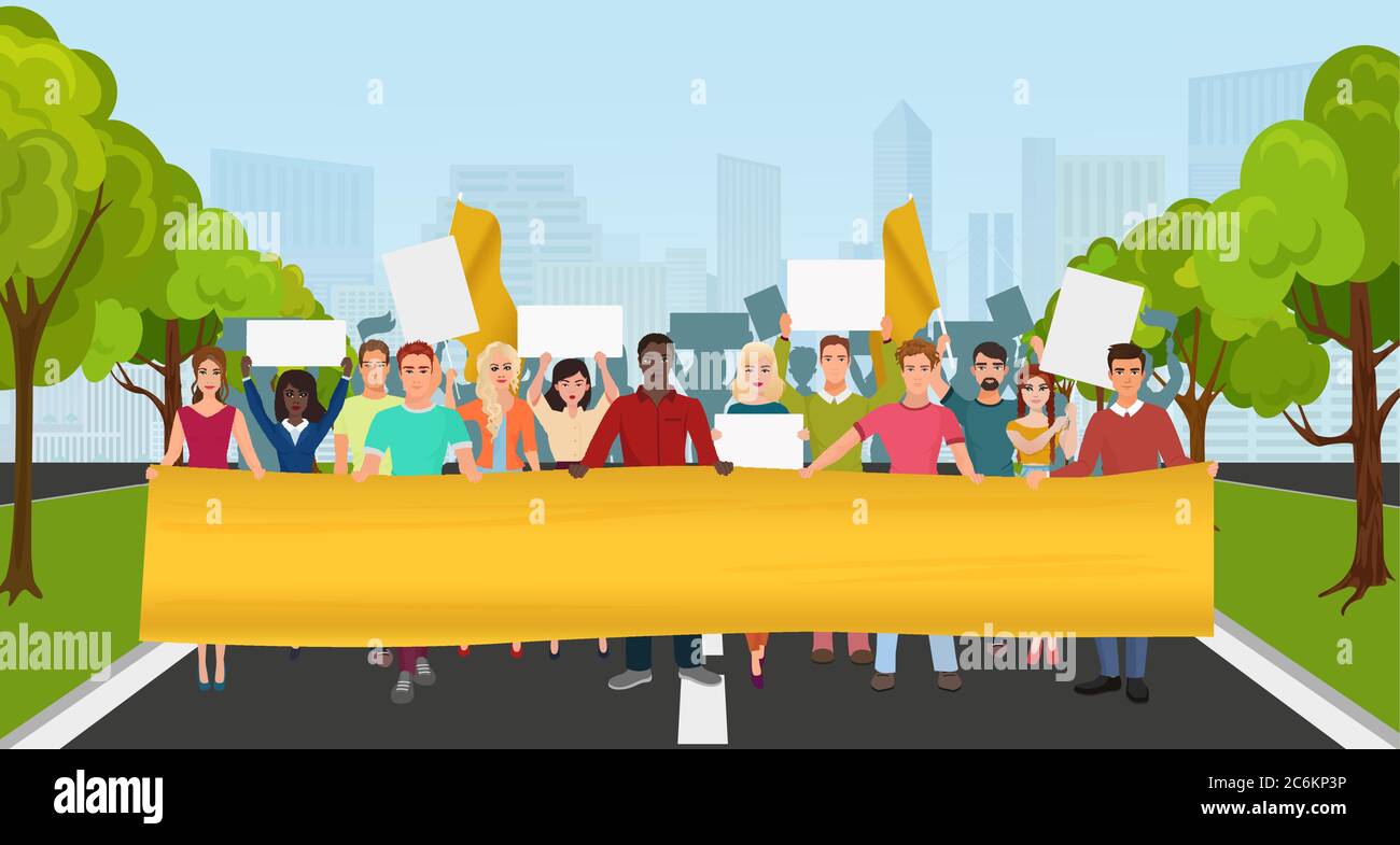 Big angry crowd Stock Vector Images - Alamy