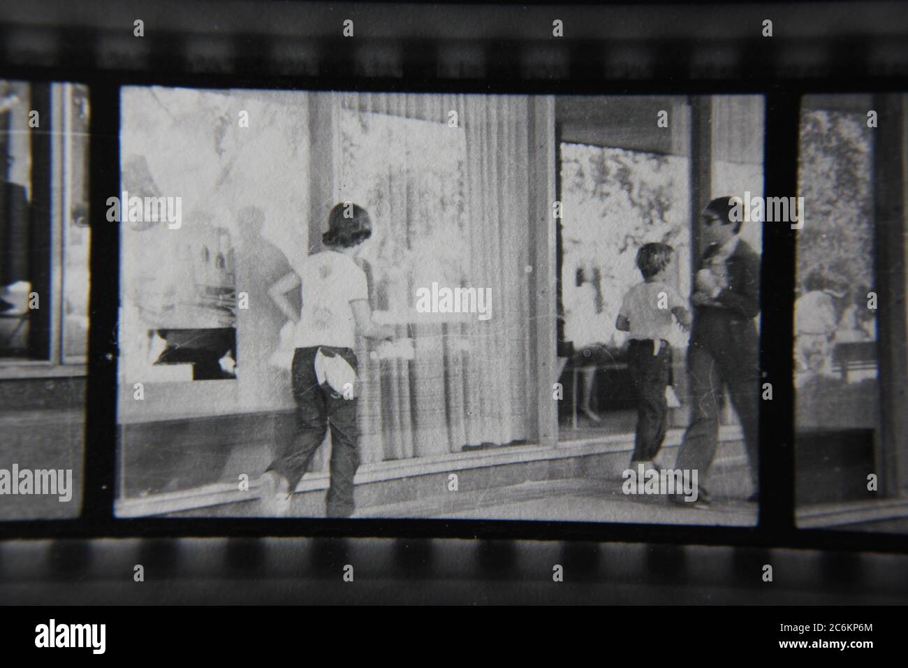 Fine 70s vintage contact print black and white photography of a store ...