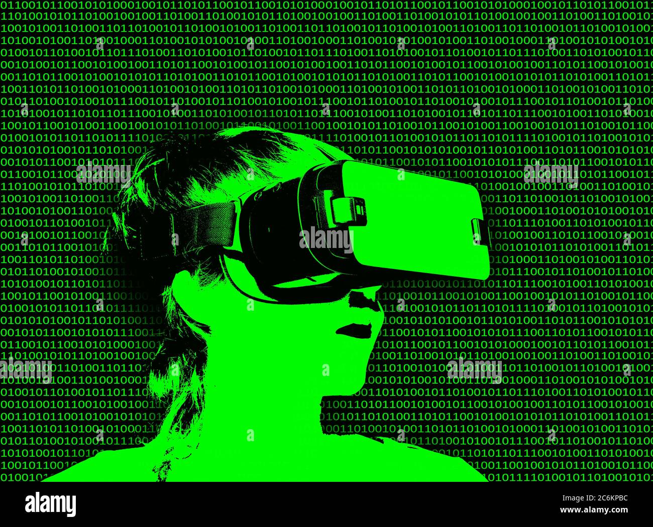 Virtual reality, conceptual illustration Stock Photo - Alamy