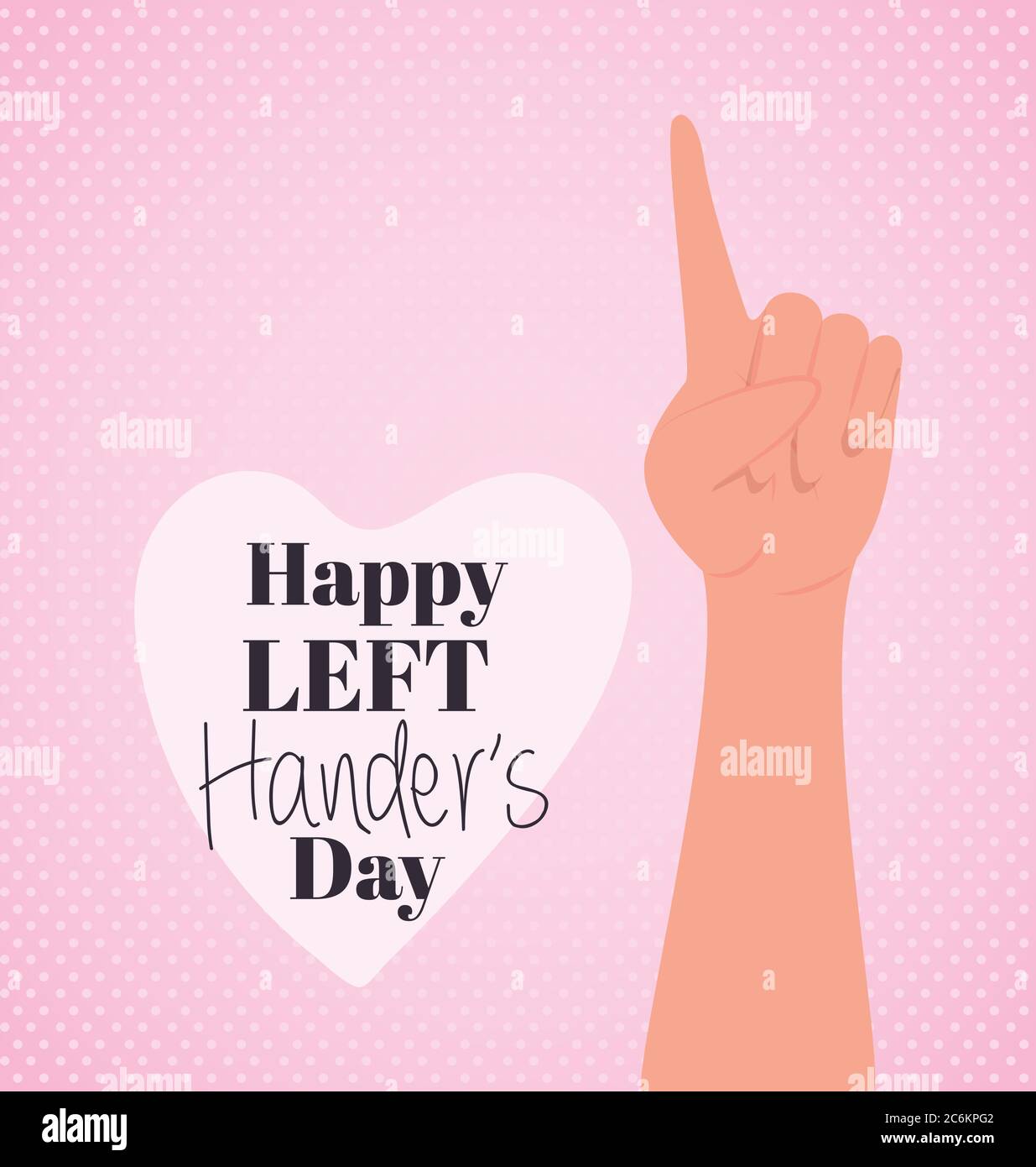 one sign hand with happy left handers day text design of Holiday and ...