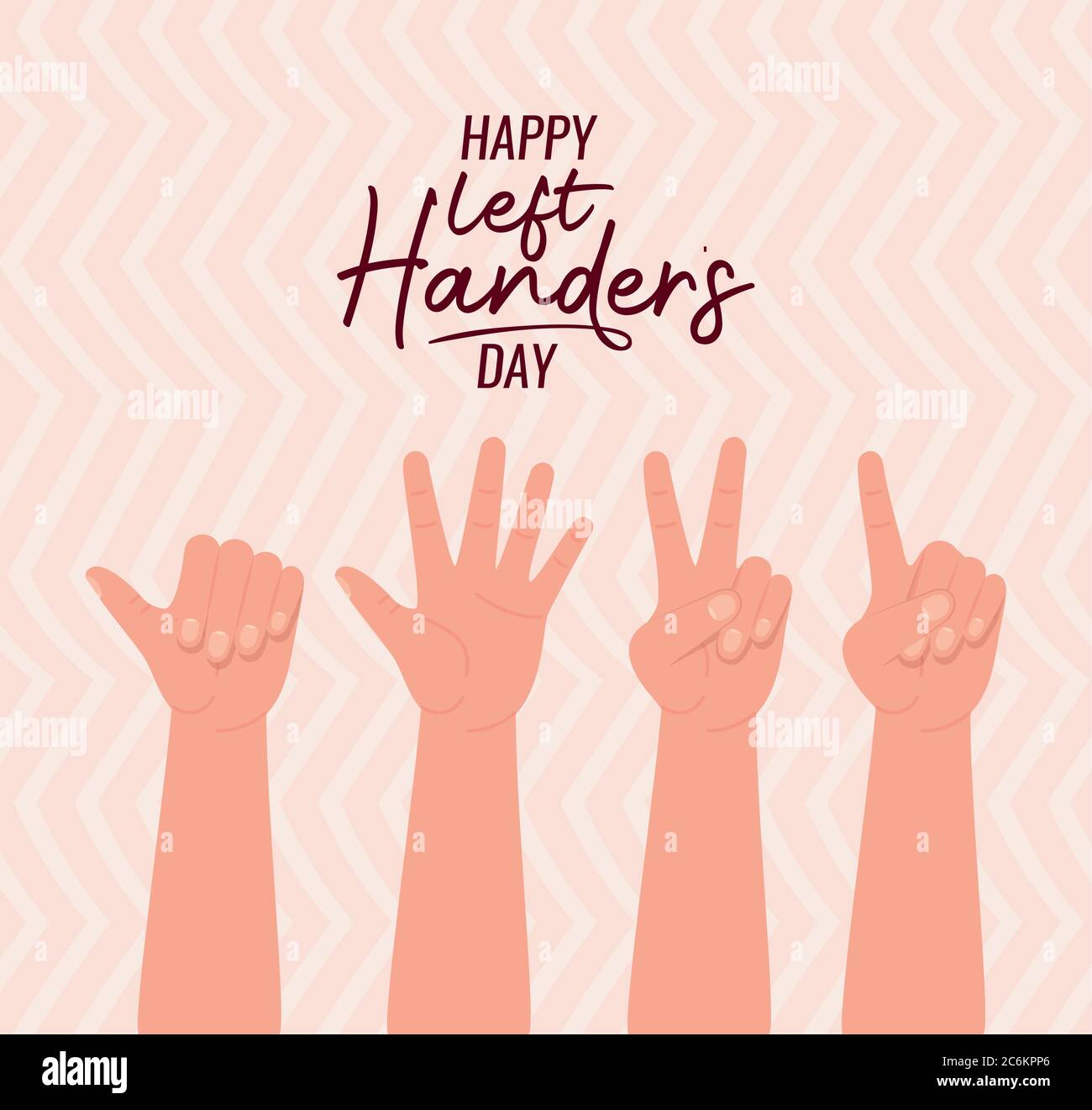 signs with hands and happy left handers day text design of Holiday and ...