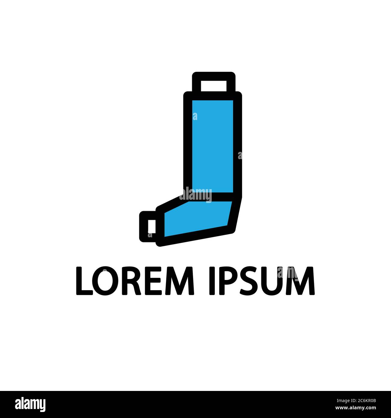 asthma inhaler line icon, vector simple illustration Stock Vector Image ...