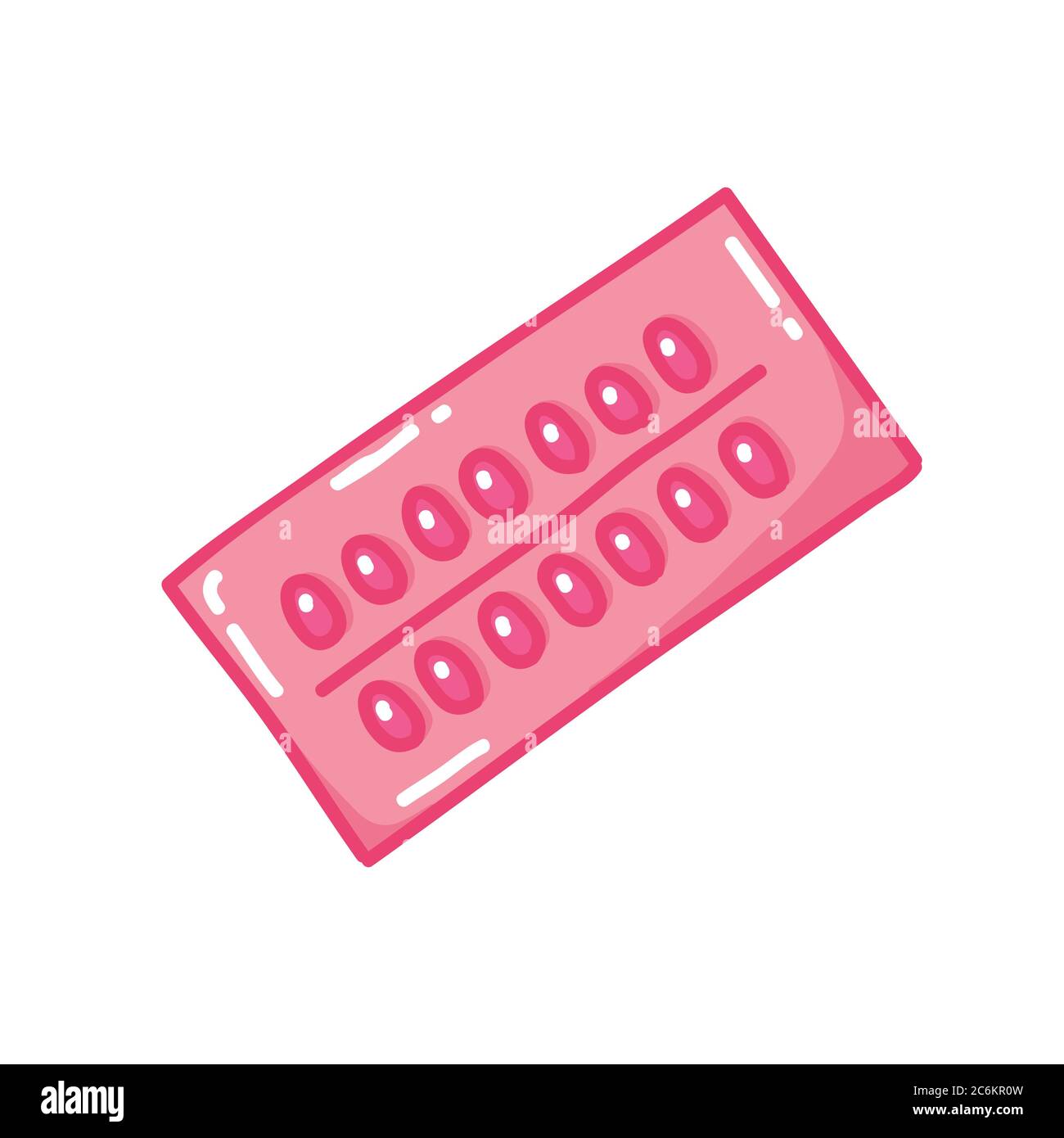 birth control pills doodle icon, vector color illustration Stock Vector ...