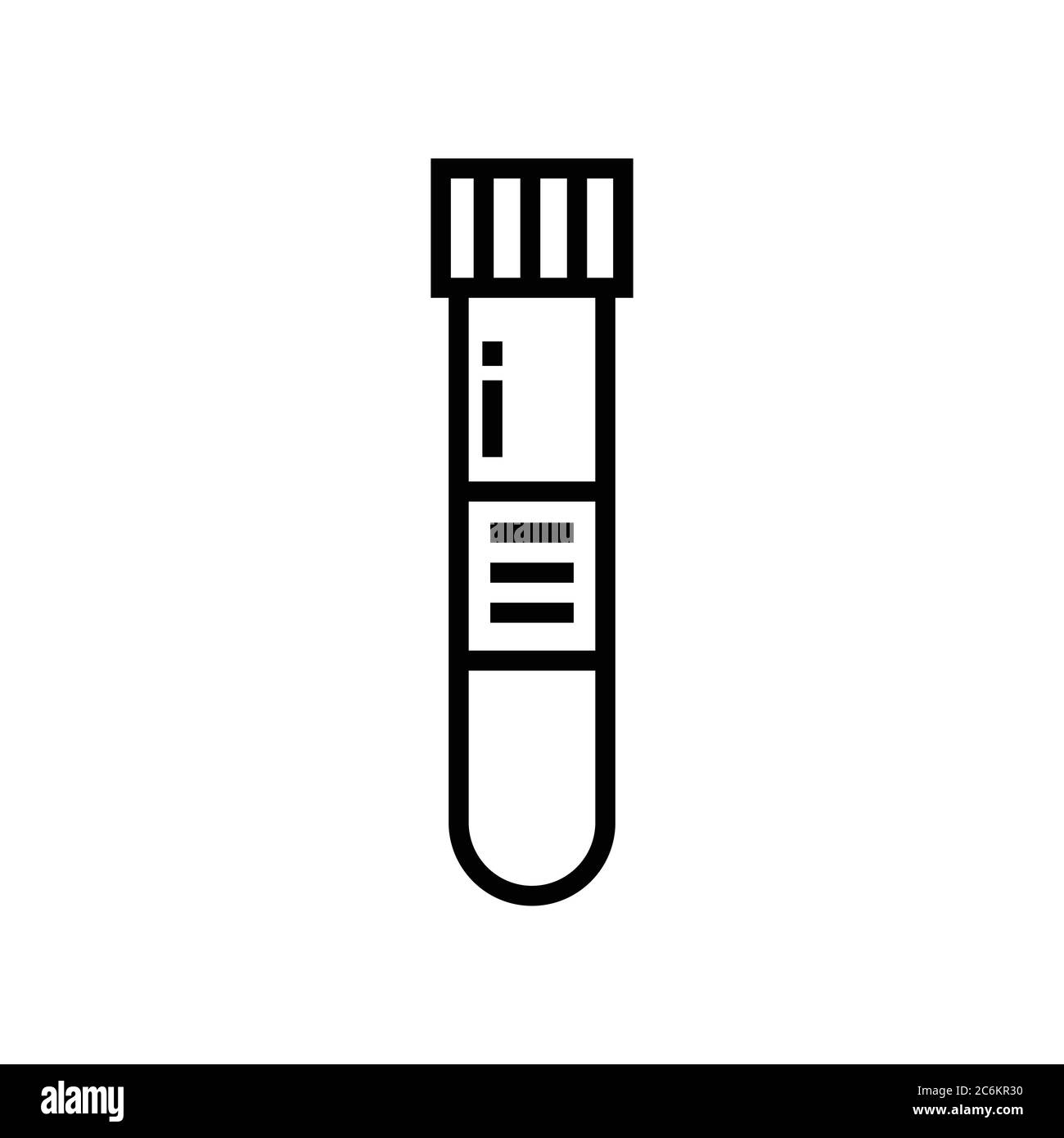 blood test tube line icon, vector simple illustration Stock Vector ...