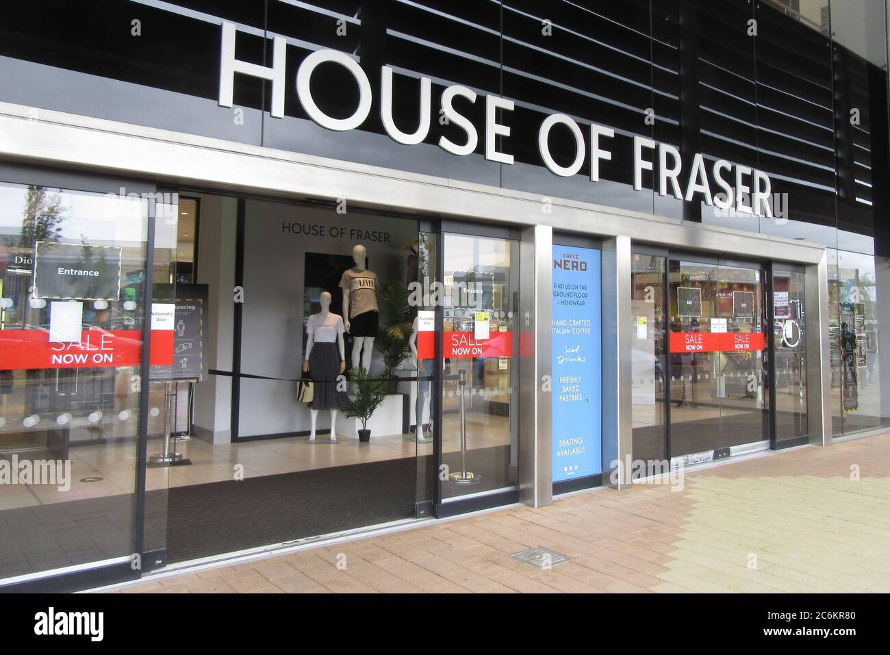 House of Fraser logo seen at one of their branches Stock Photo - Alamy