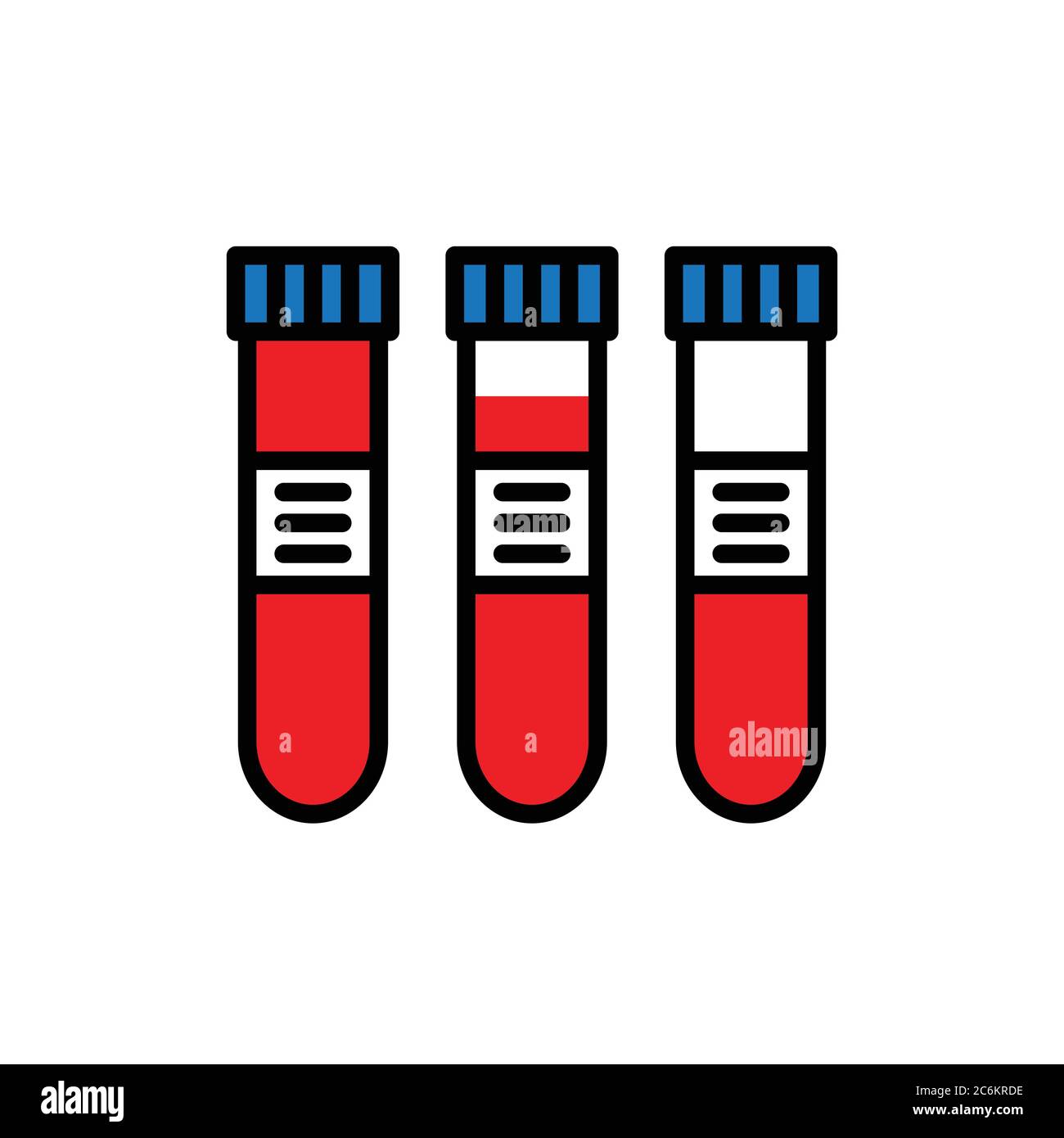blood test tube line icon, vector simple illustration Stock Vector ...