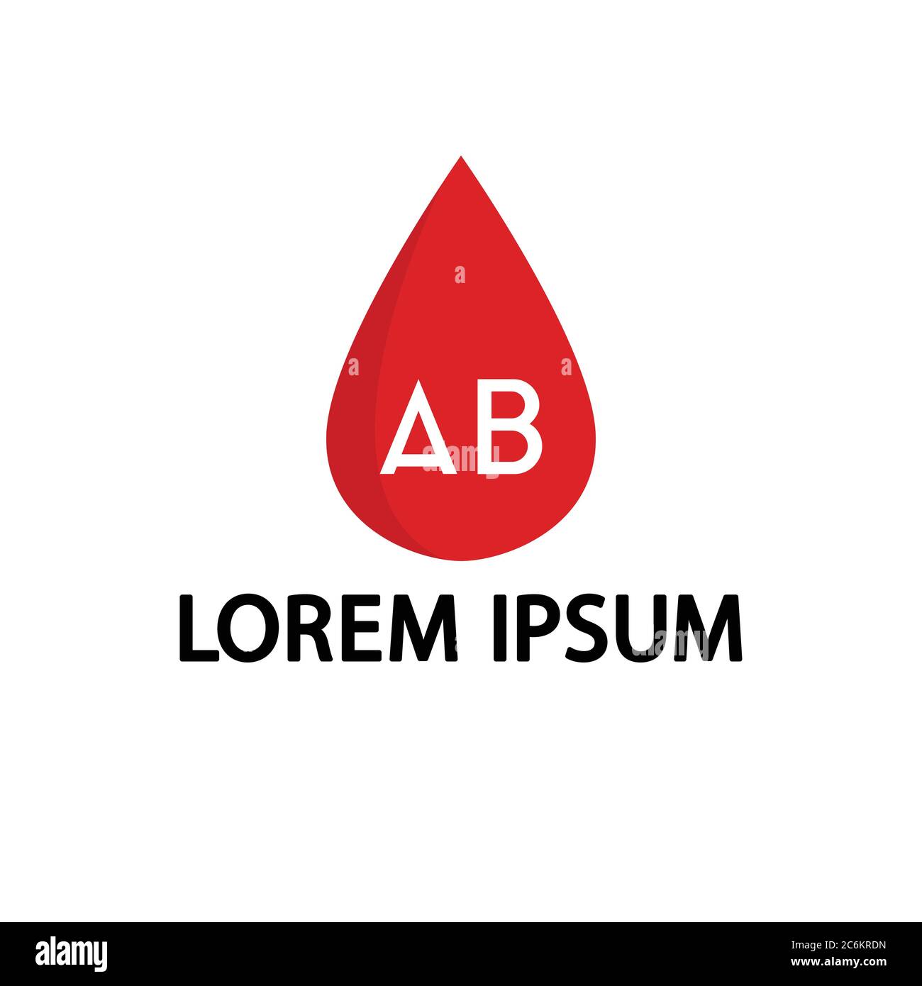 blood type flat icon, vector simple illustration Stock Vector Image ...