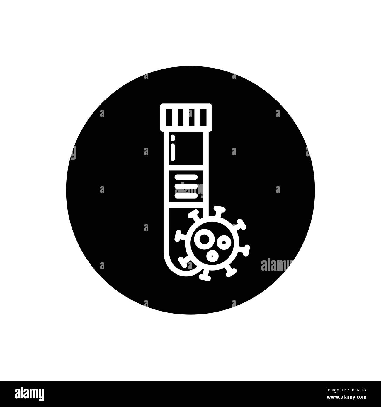 coronavirus detection infection laboratory line icon, vector color ...