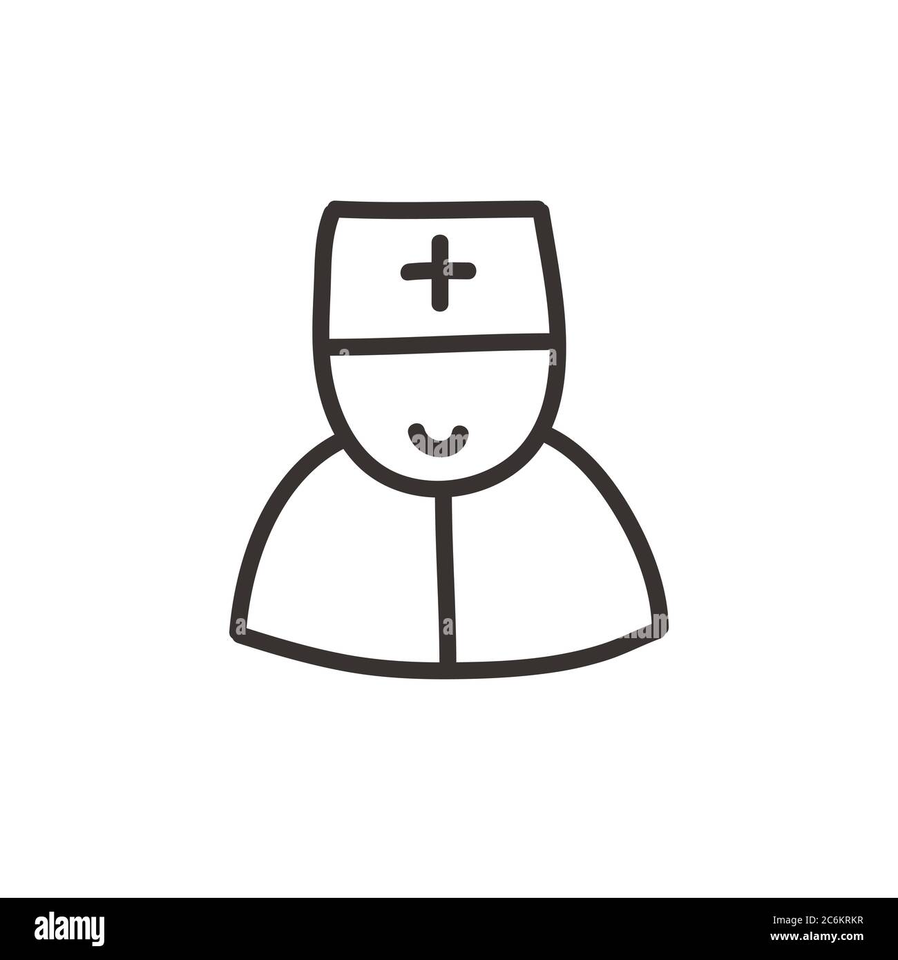 doctor avatar doodle icon, vector color illustration Stock Vector Image ...
