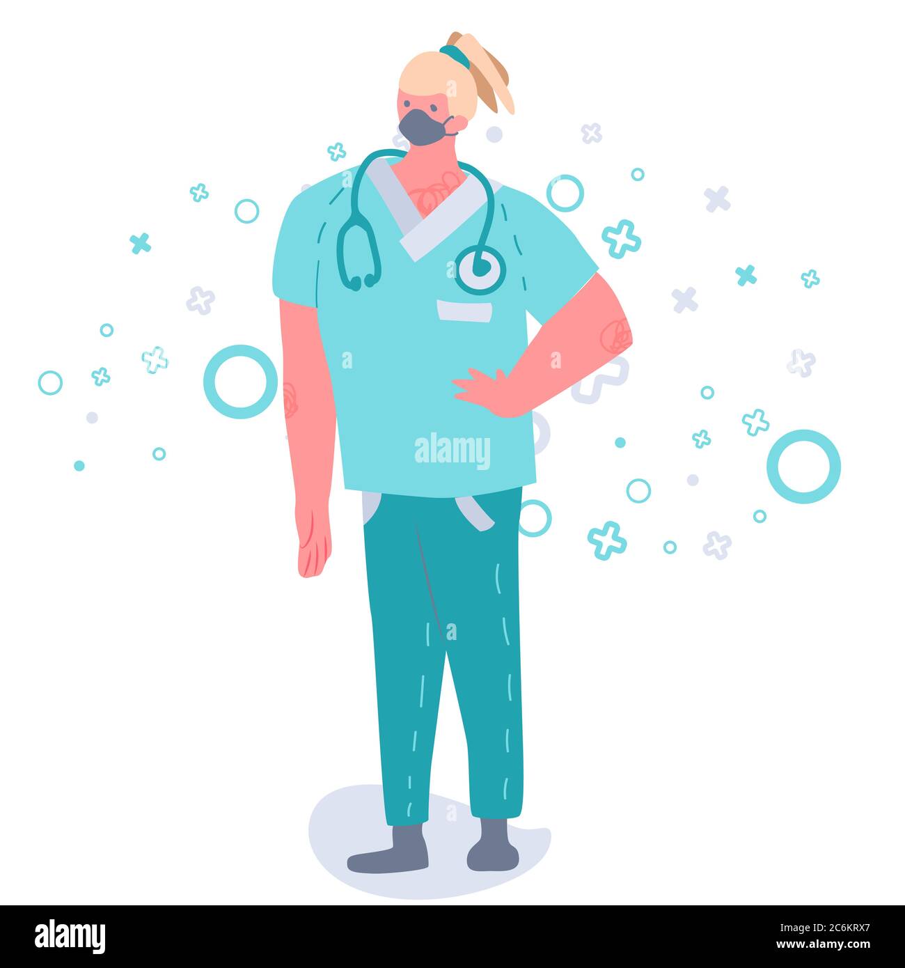 Pharmacist man in medical mask Stock Vector Images - Alamy