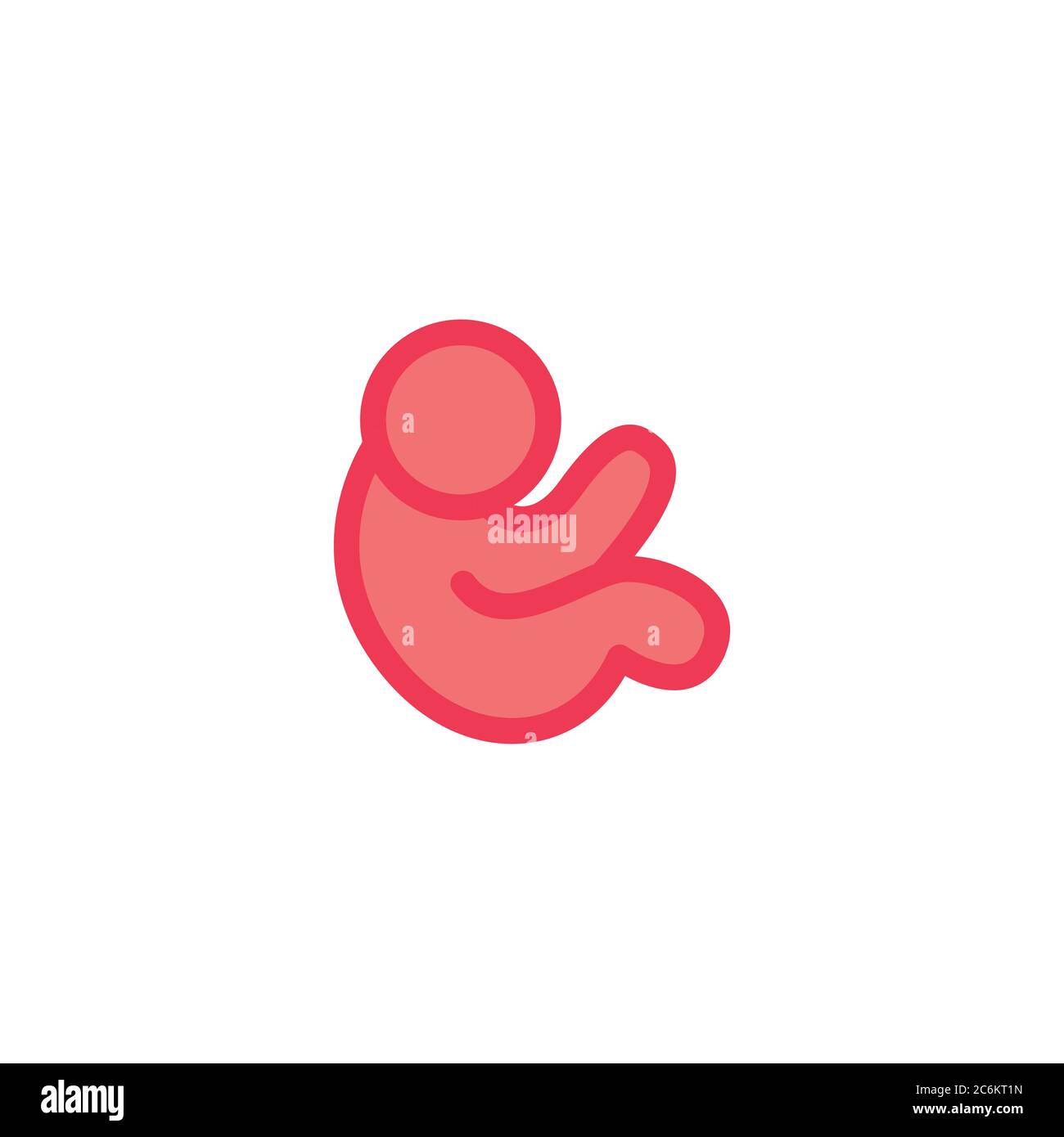 fetus line icon, vector simple illustration Stock Vector Image & Art ...