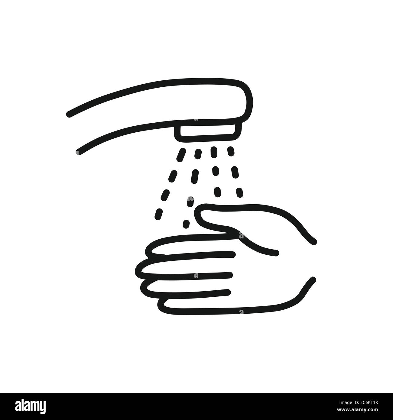 hand washing doodle icon, vector line illustration Stock Vector Image ...