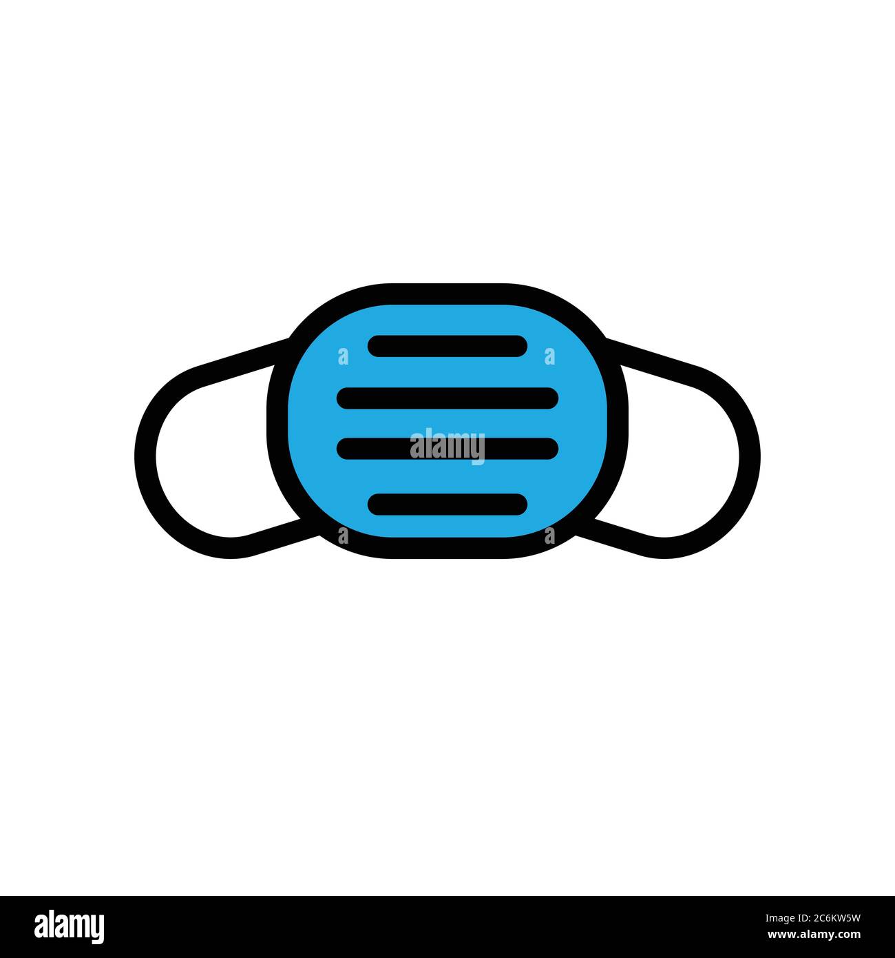 medical mask line icon, vector simple illustration Stock Vector Image ...