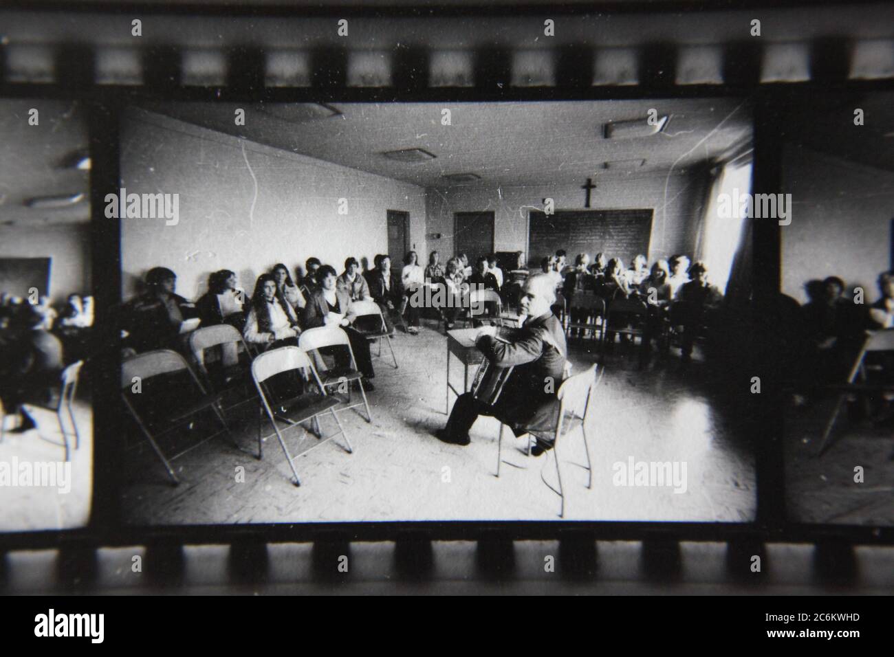 Fine 70s vintage contact print black and white photography of a ...