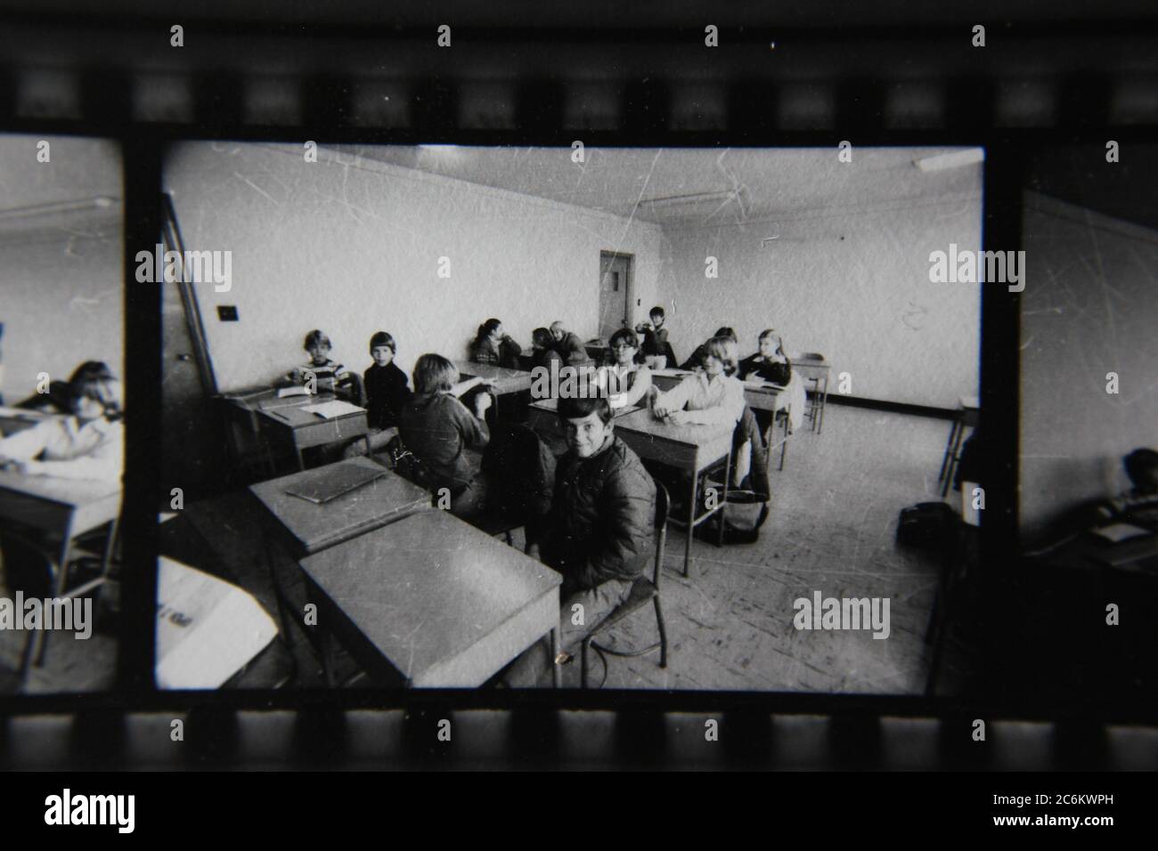 Fine 70s vintage contact print black and white photography of a ...