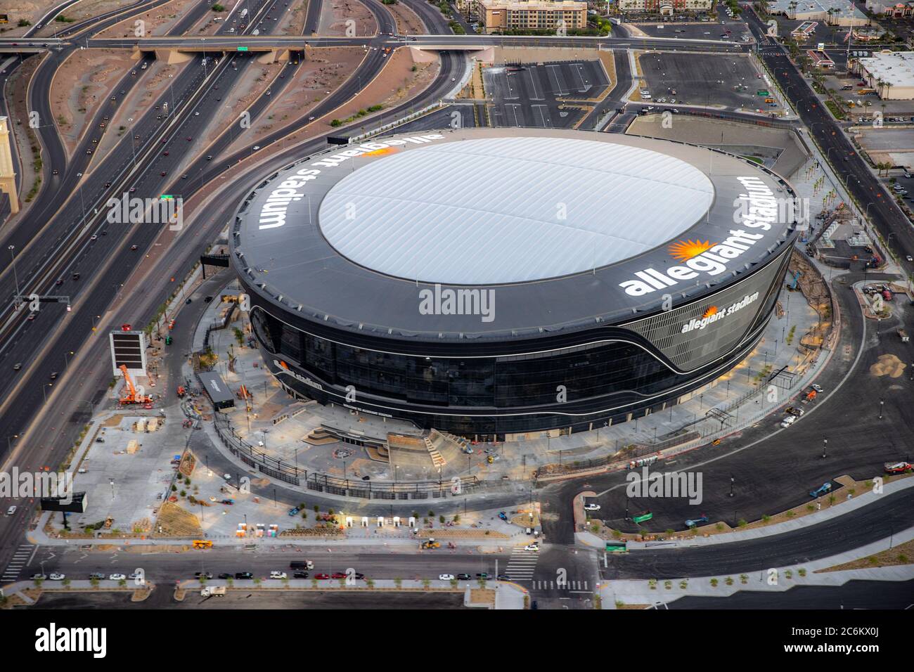 Allegiant stadium aerial hi-res stock photography and images - Alamy
