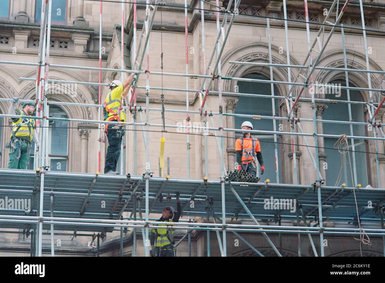 Overhead Construction Workers Uk High Resolution Stock Photography and ...