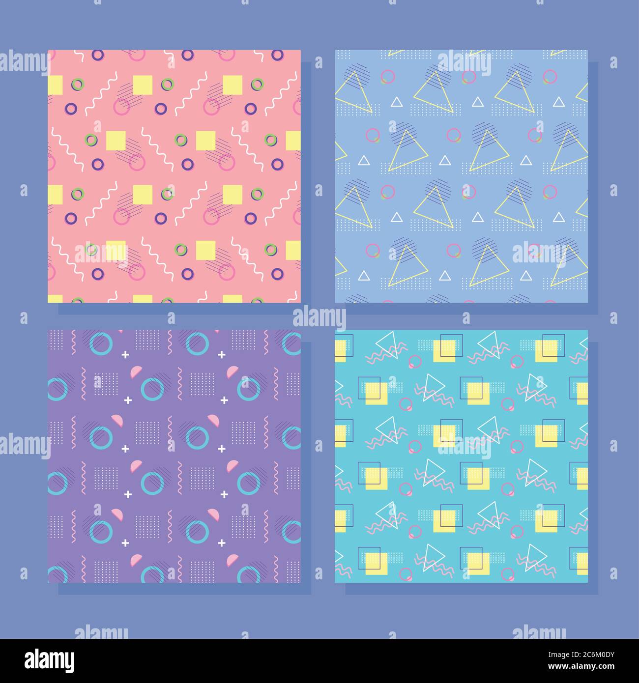 memphis covers abstract shapes compositions geometric style banner ...