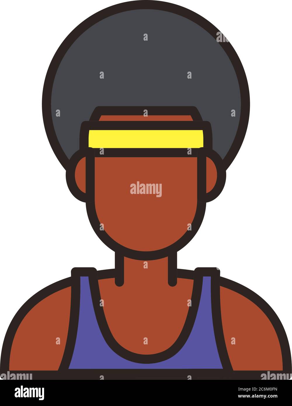 Player avatar line and fill style icon design, Basketball sport hobby ...