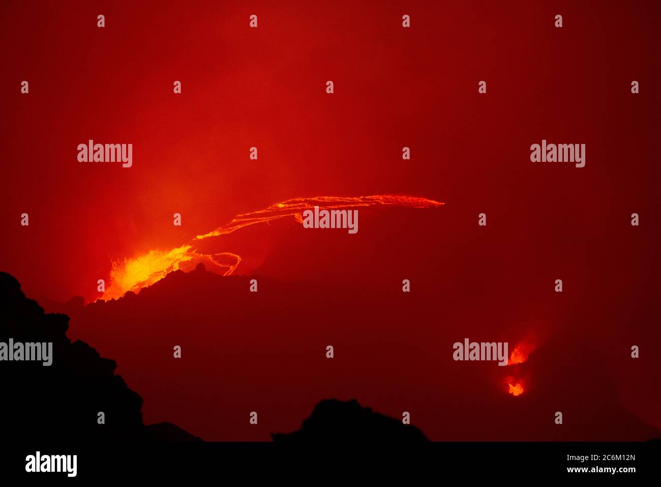 The active lava lake at the summit of Erta Ale volcano, Afar Region ...