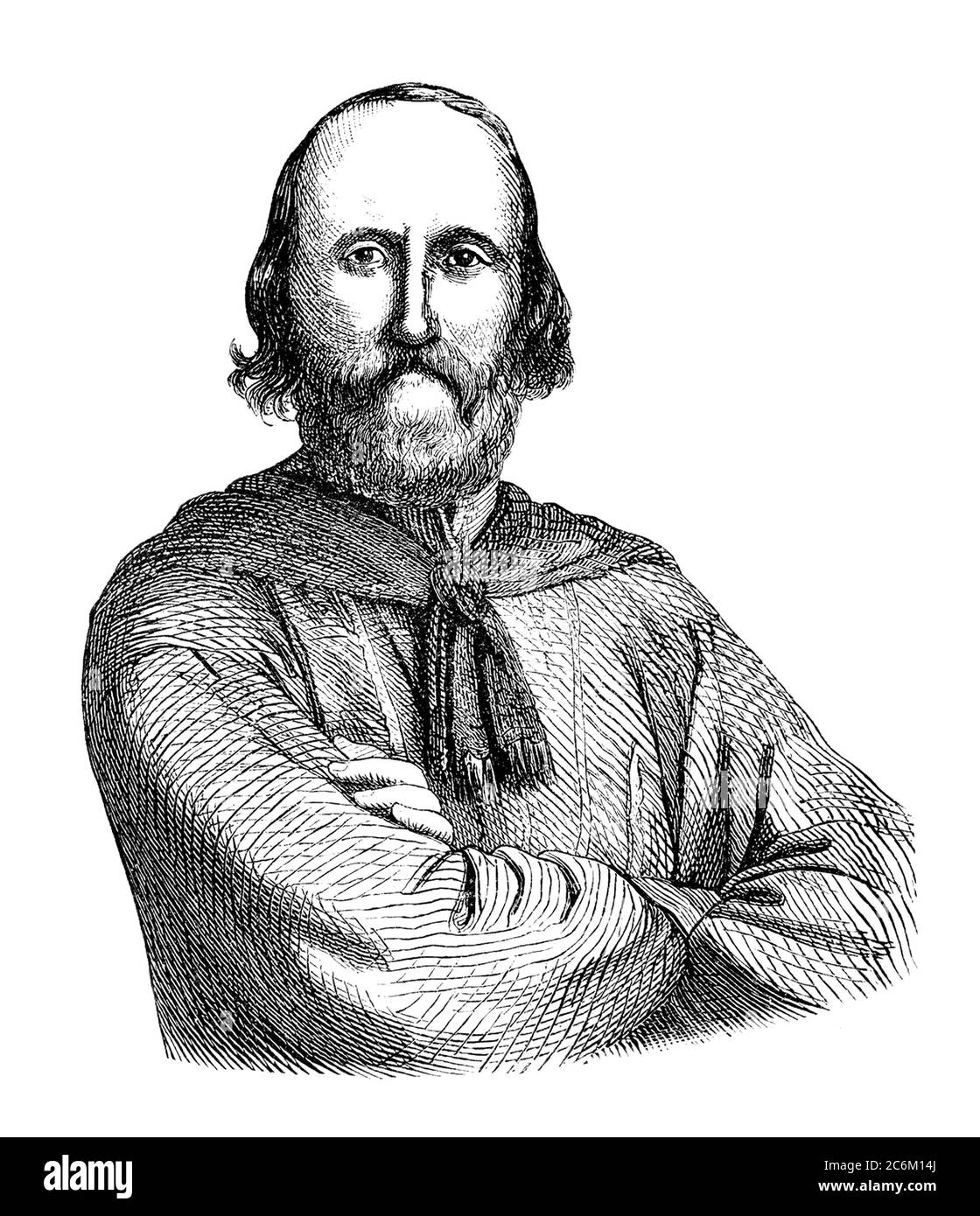 1860 c., ITALY : The italian military hero GIUSEPPE GARIBALDI ( 1807 ...