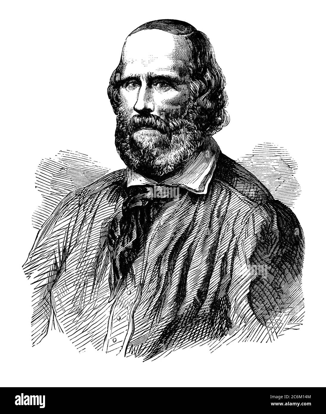 1860 c., ITALY : The italian military hero GIUSEPPE GARIBALDI ( 1807 ...