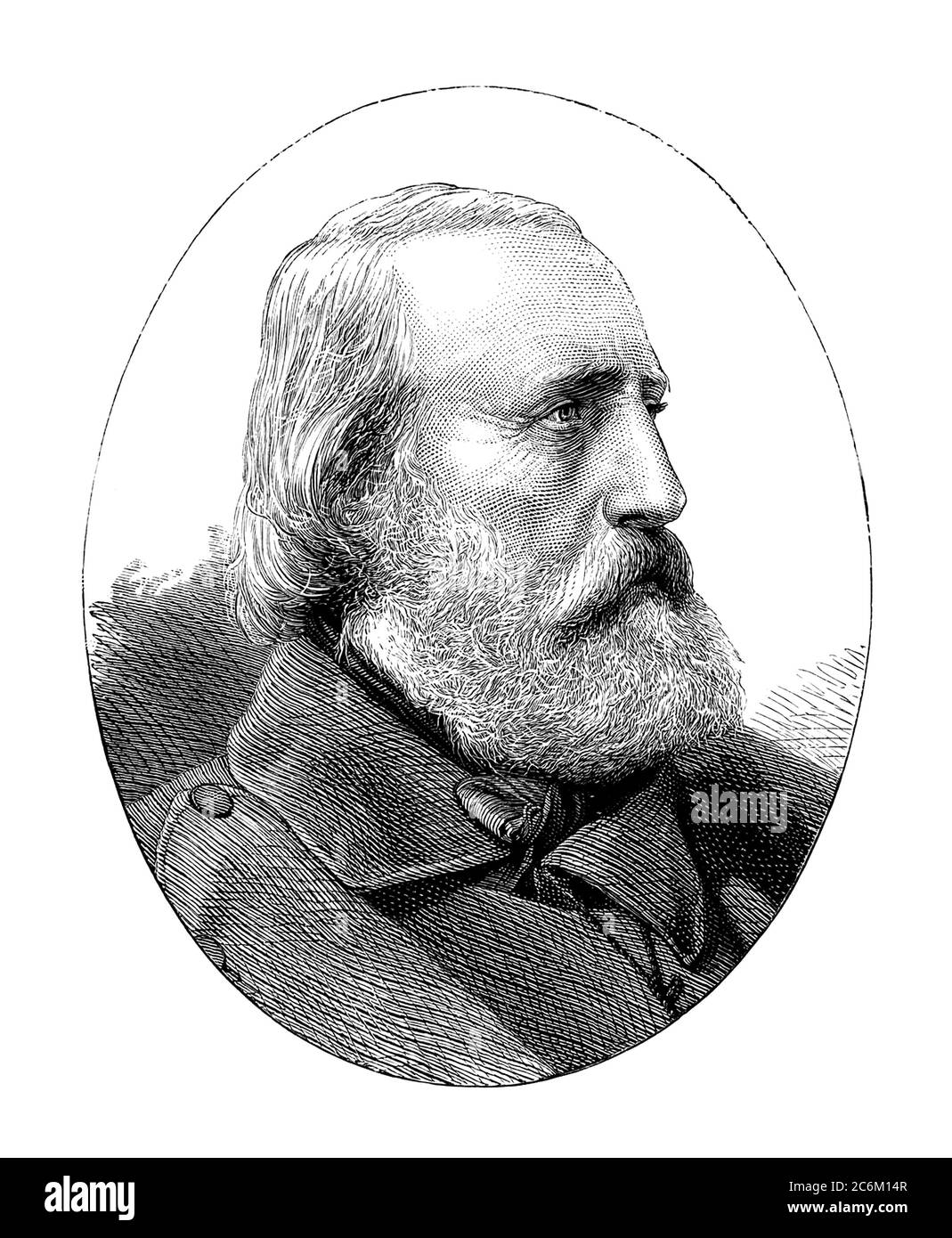 1870 c., ITALY : The italian military hero GIUSEPPE GARIBALDI ( 1807 ...