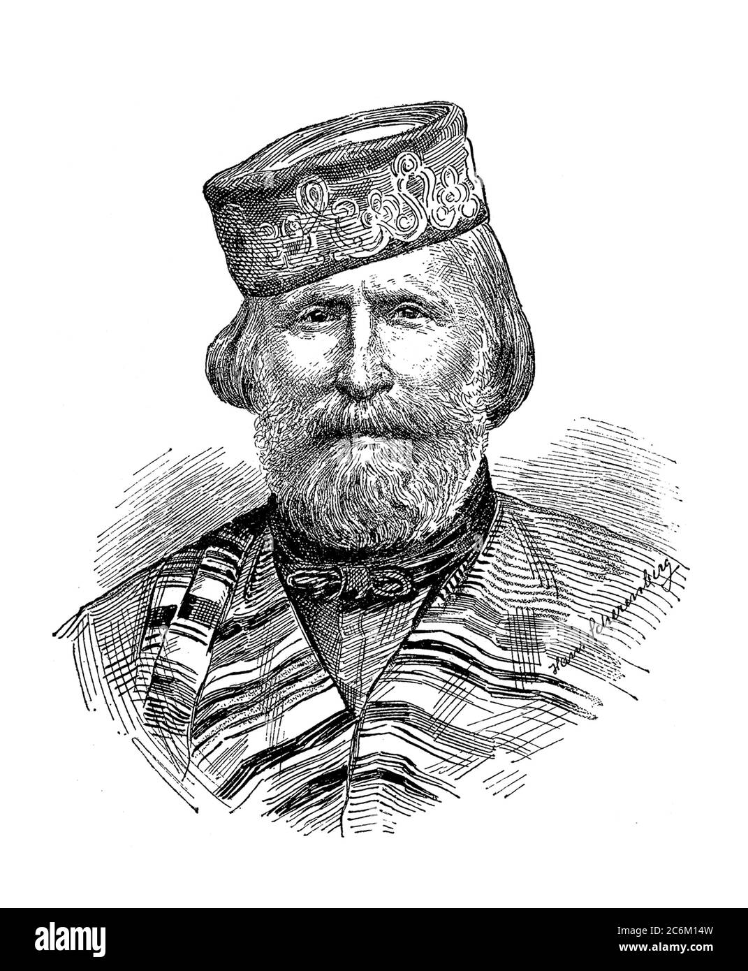 1880 c., ITALY : The italian military hero GIUSEPPE GARIBALDI ( 1807 ...