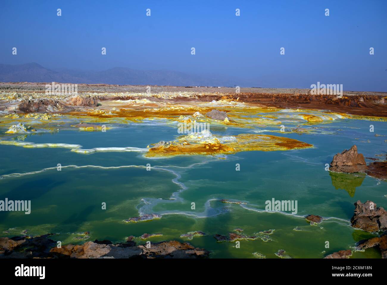 Hot sulphur springs in Dallol, Danakil Depression, Afar Region ...