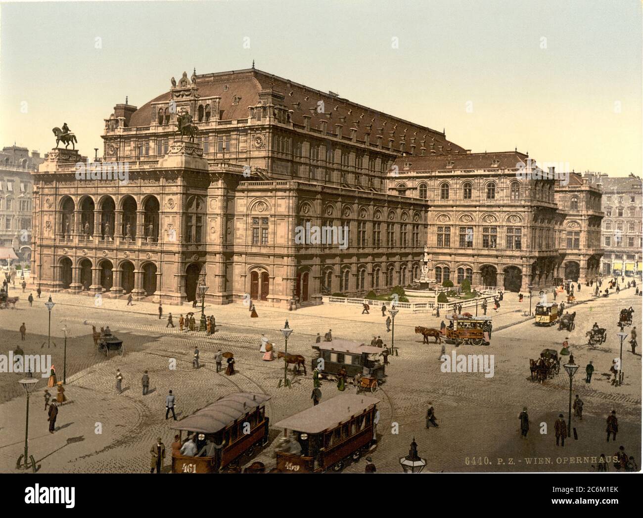 1895 ca , VIENNA , AUSTRIA : The WIEN OPERNHAUS ( The Opera House ...