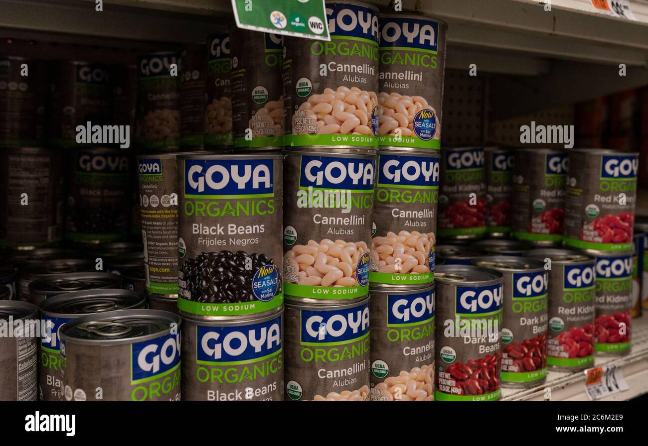 New York, NY - July 10, 2020: Products by Goya Foods Company seen on ...