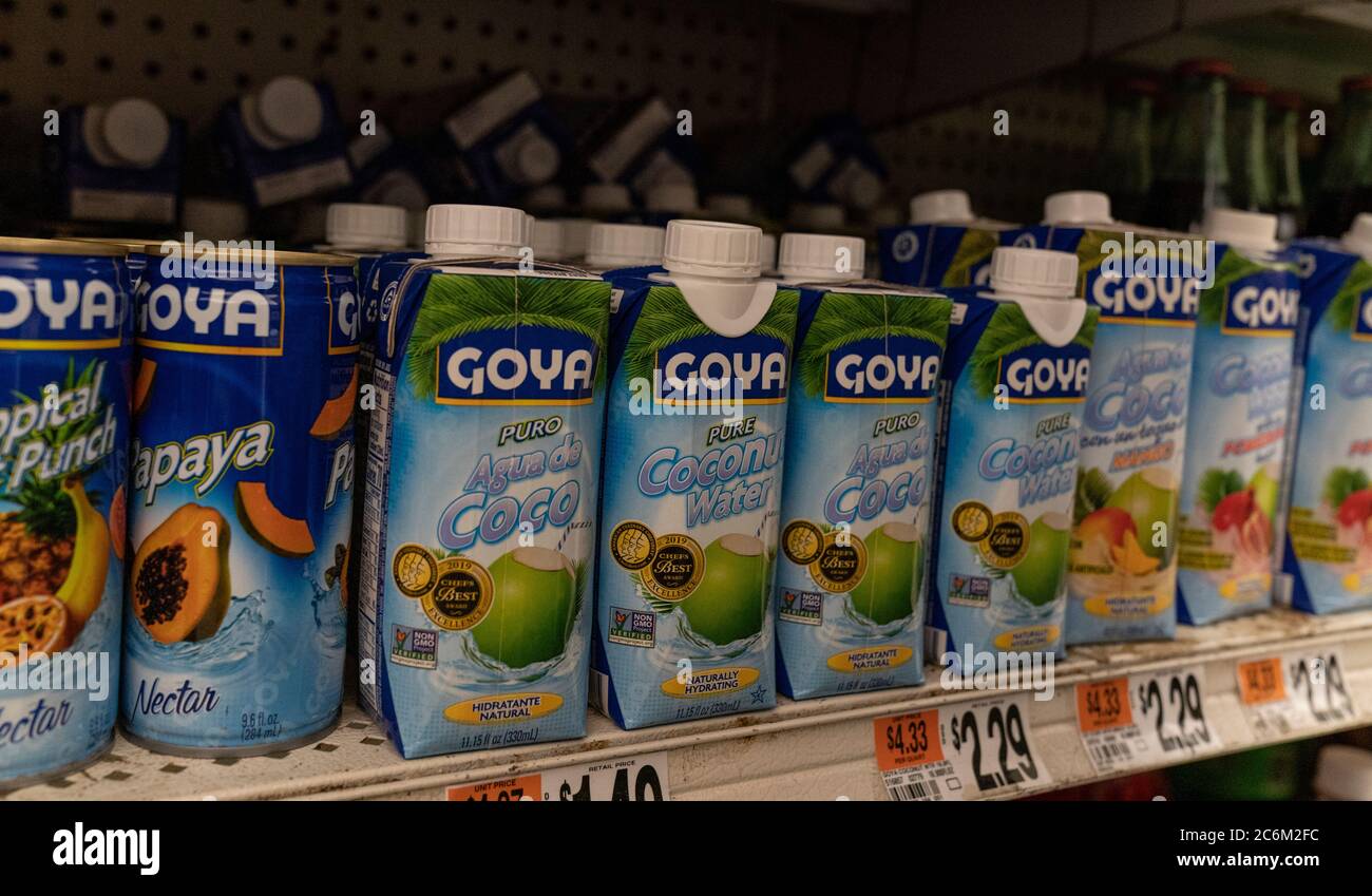 New York, NY - July 10, 2020: Products by Goya Foods Company seen on ...