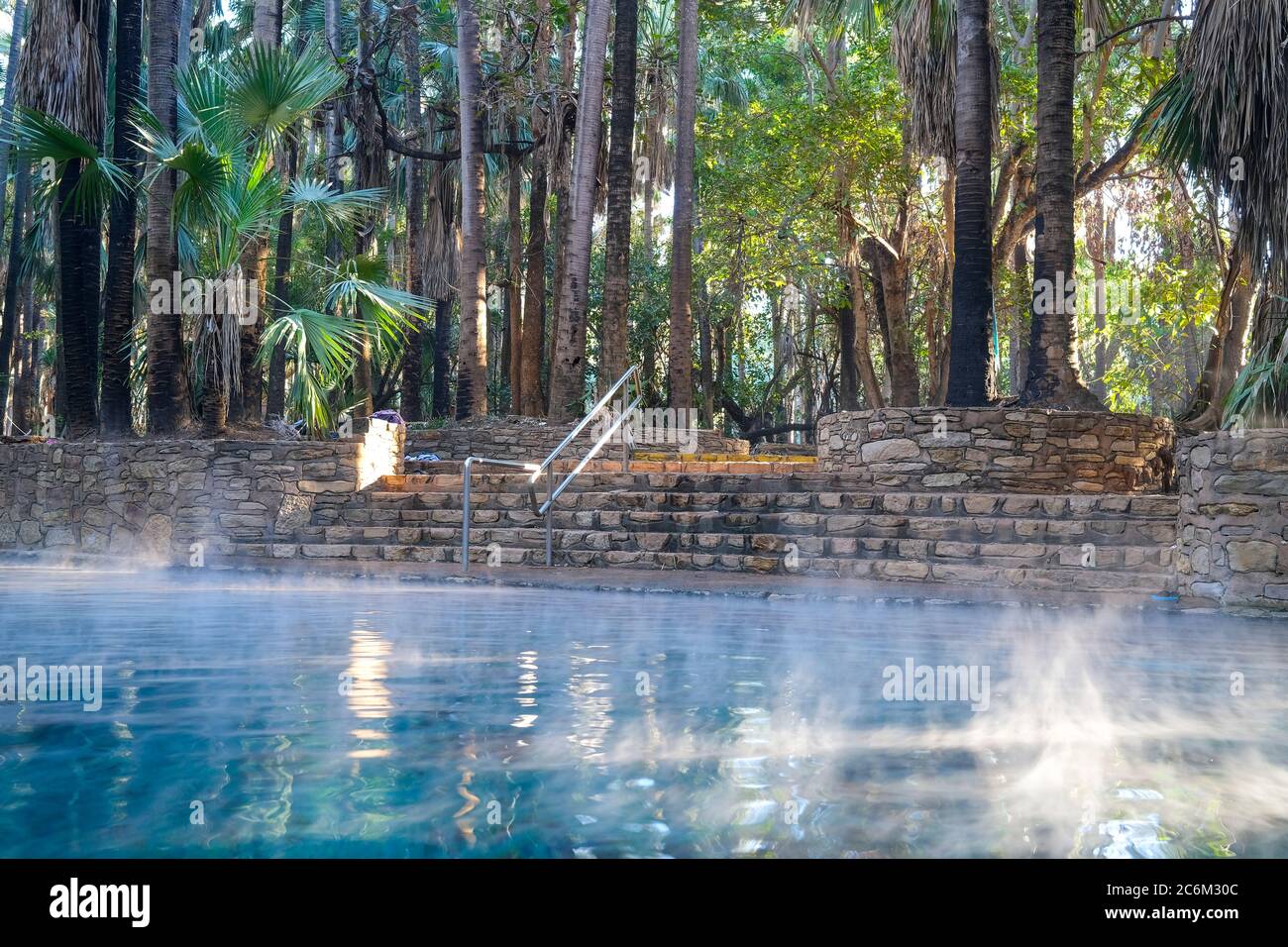 Mataranka thermal pool in the Elsey National Park, in the Northern ...