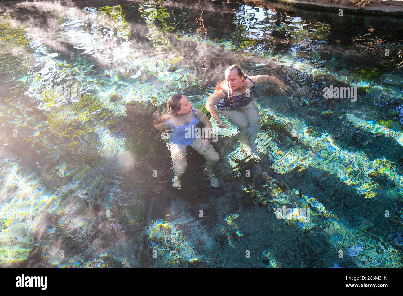 Mataranka thermal pool in the Elsey National Park, in the Northern ...