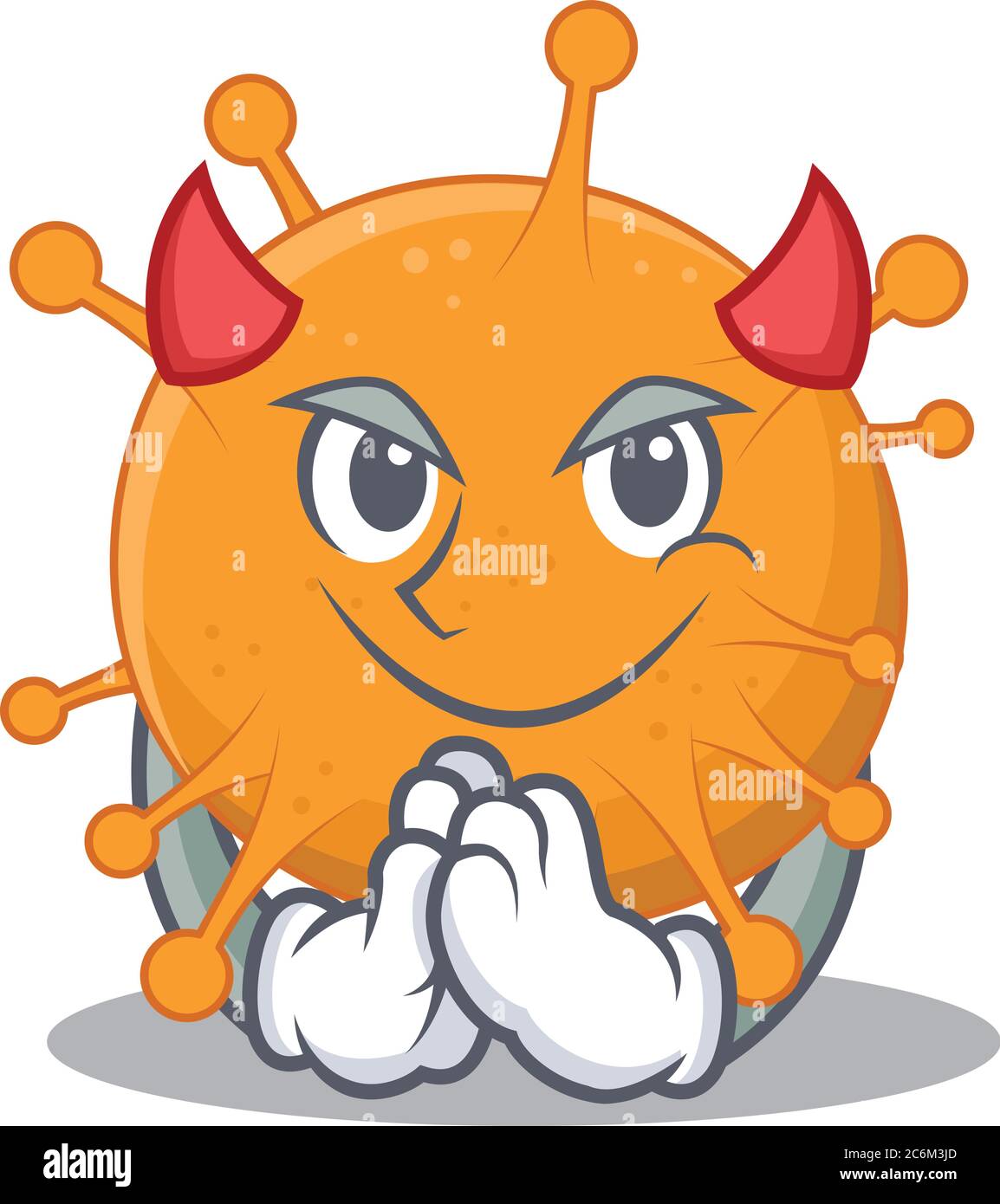 Anaplasma clothed as devil cartoon character design concept Stock ...