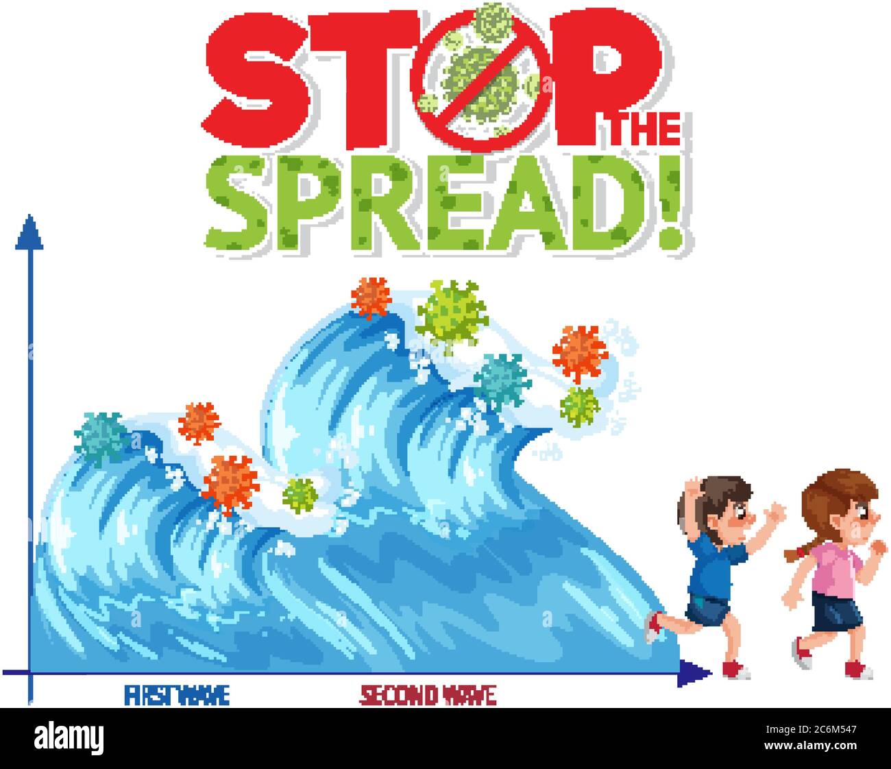 Second Wave of Corona Virus illustration Stock Vector Image & Art - Alamy