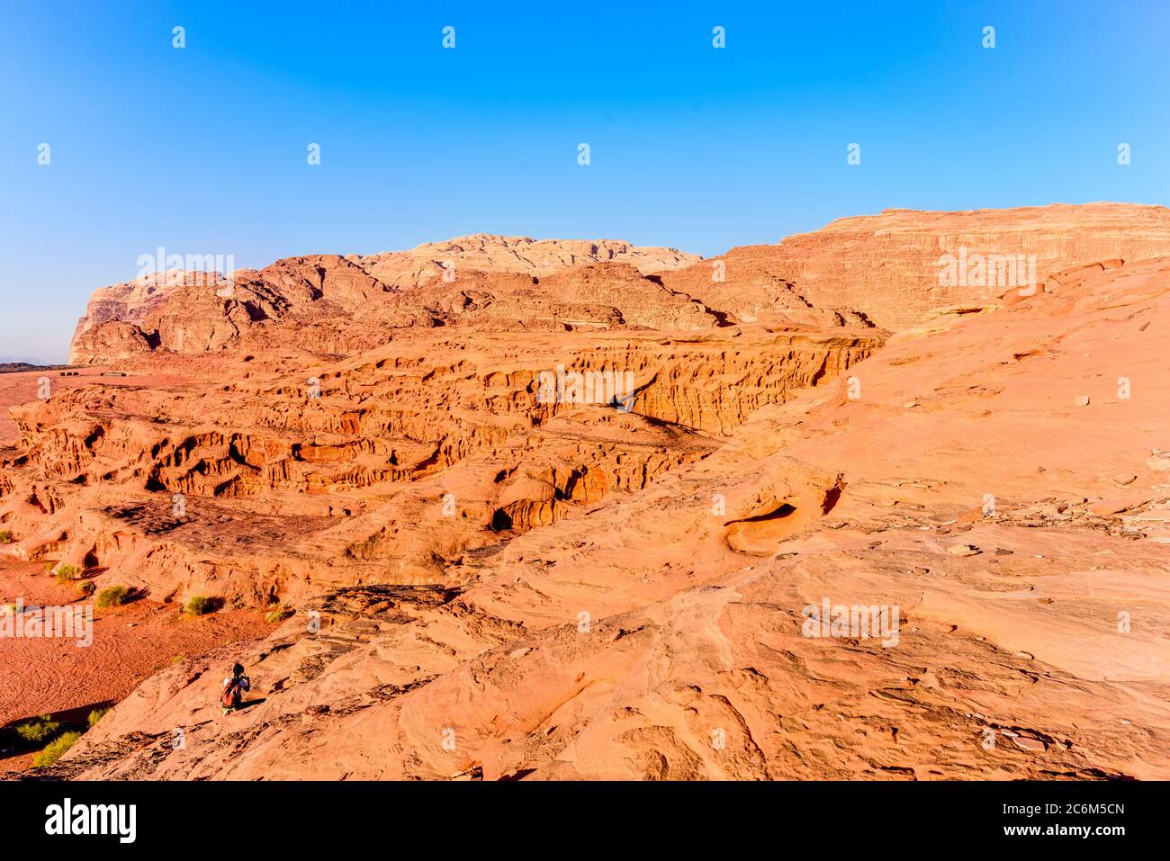 Amazing color, rock, and scene of Wadi Rum in Jordan Stock Photo - Alamy