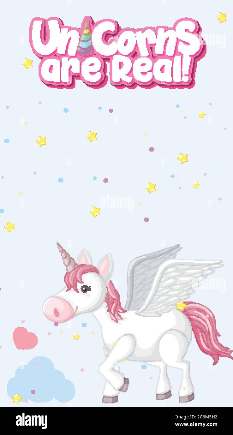 Unicorn are real sign illustration Stock Vector Image & Art - Alamy
