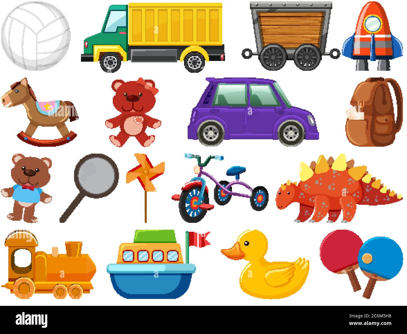 Set of various objects cartoon illustration Stock Vector Image & Art ...