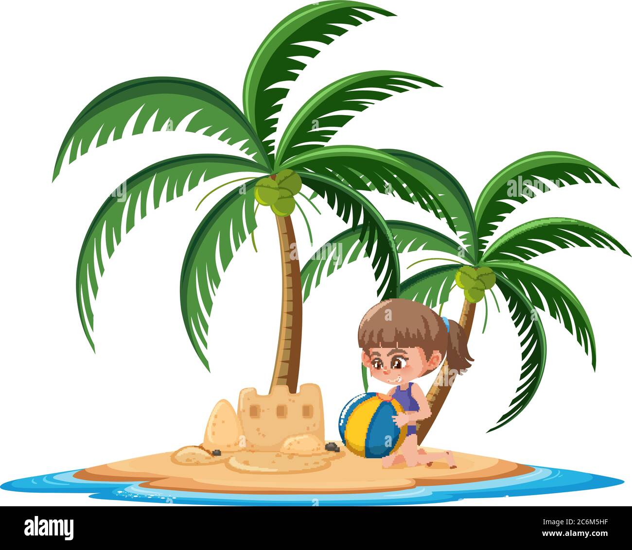 Royal palms beach Stock Vector Images - Alamy
