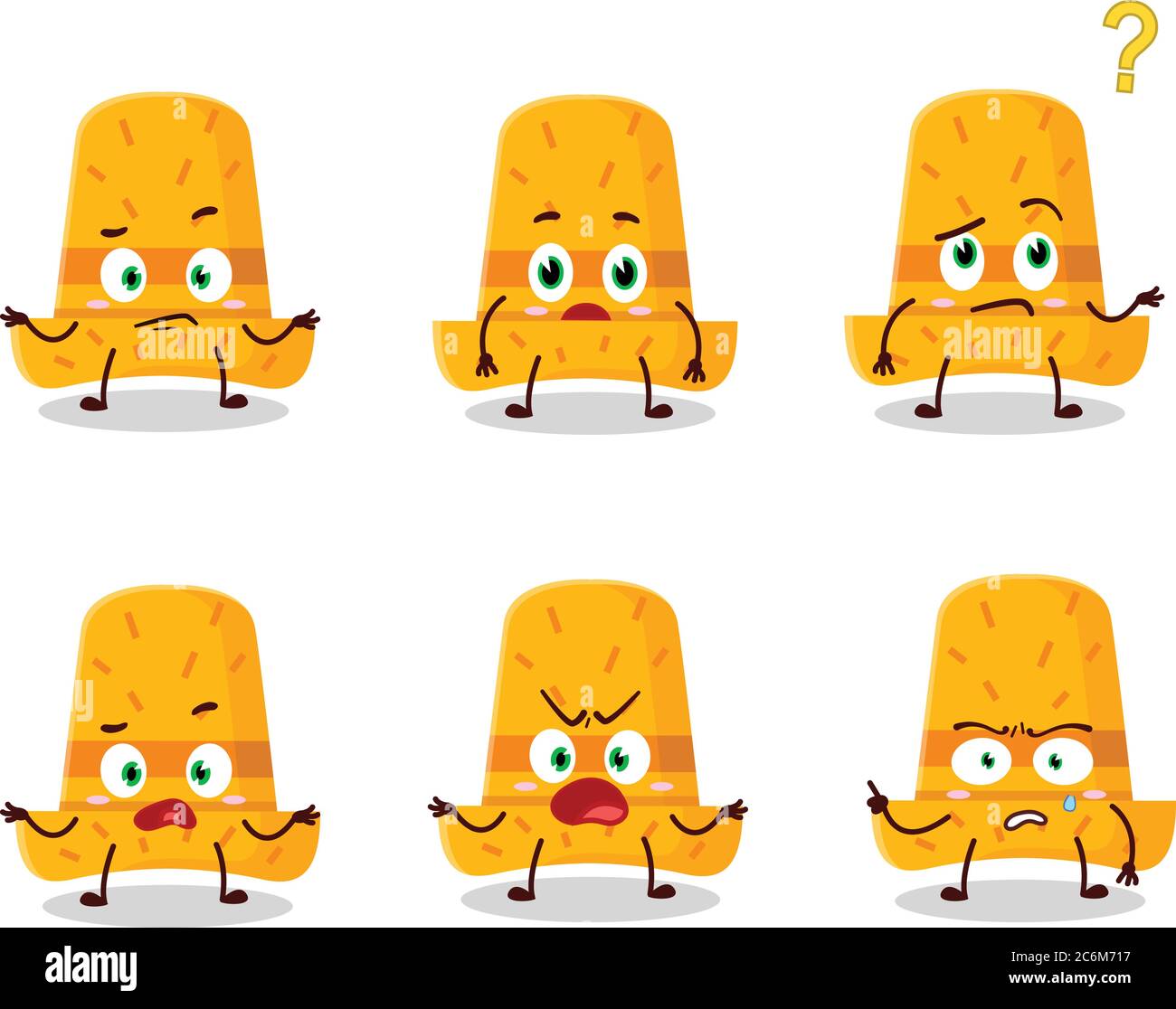 Cartoon character of straw hat with what expression Stock Vector Image ...