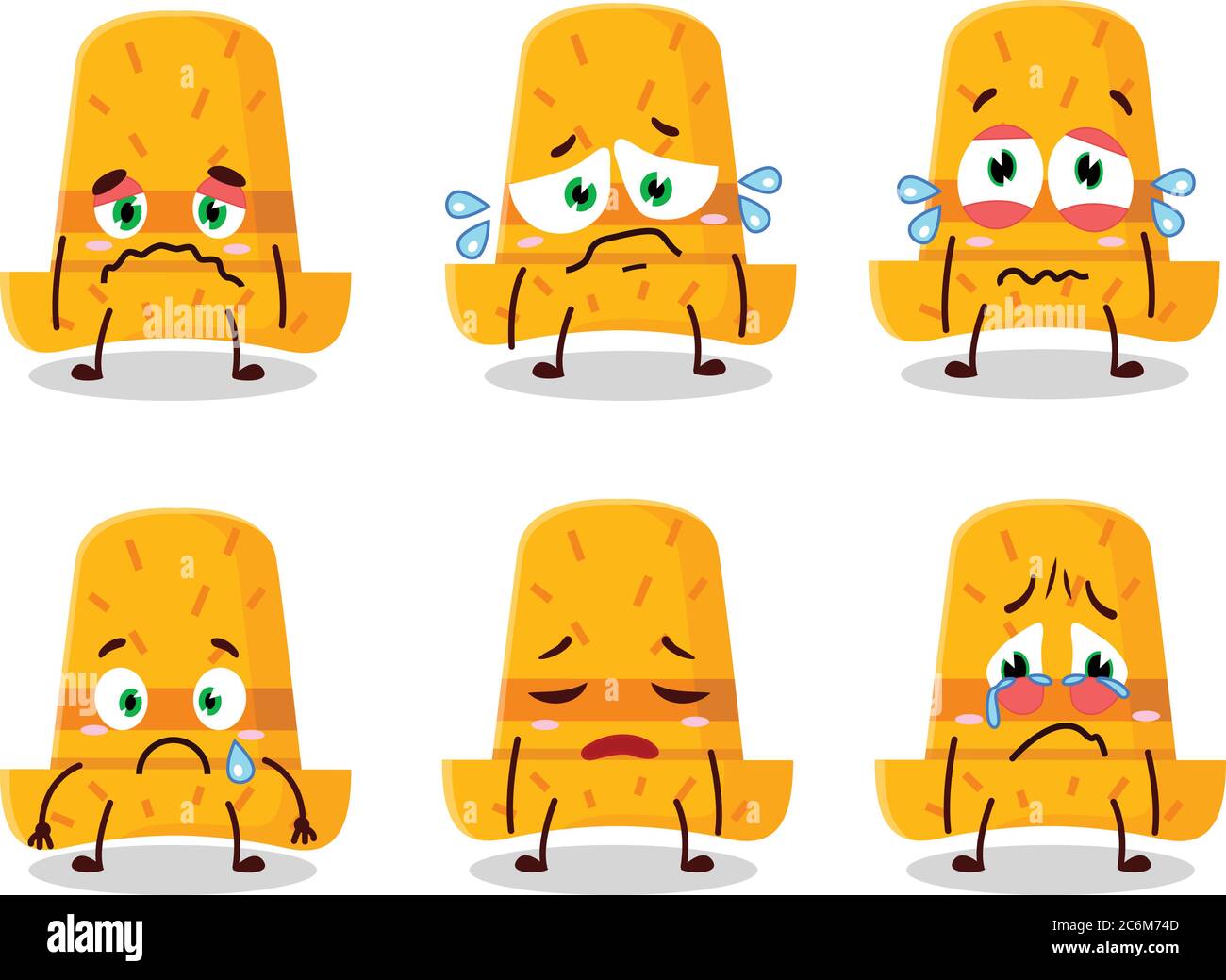 Straw hat cartoon character with sad expression Stock Vector Image ...