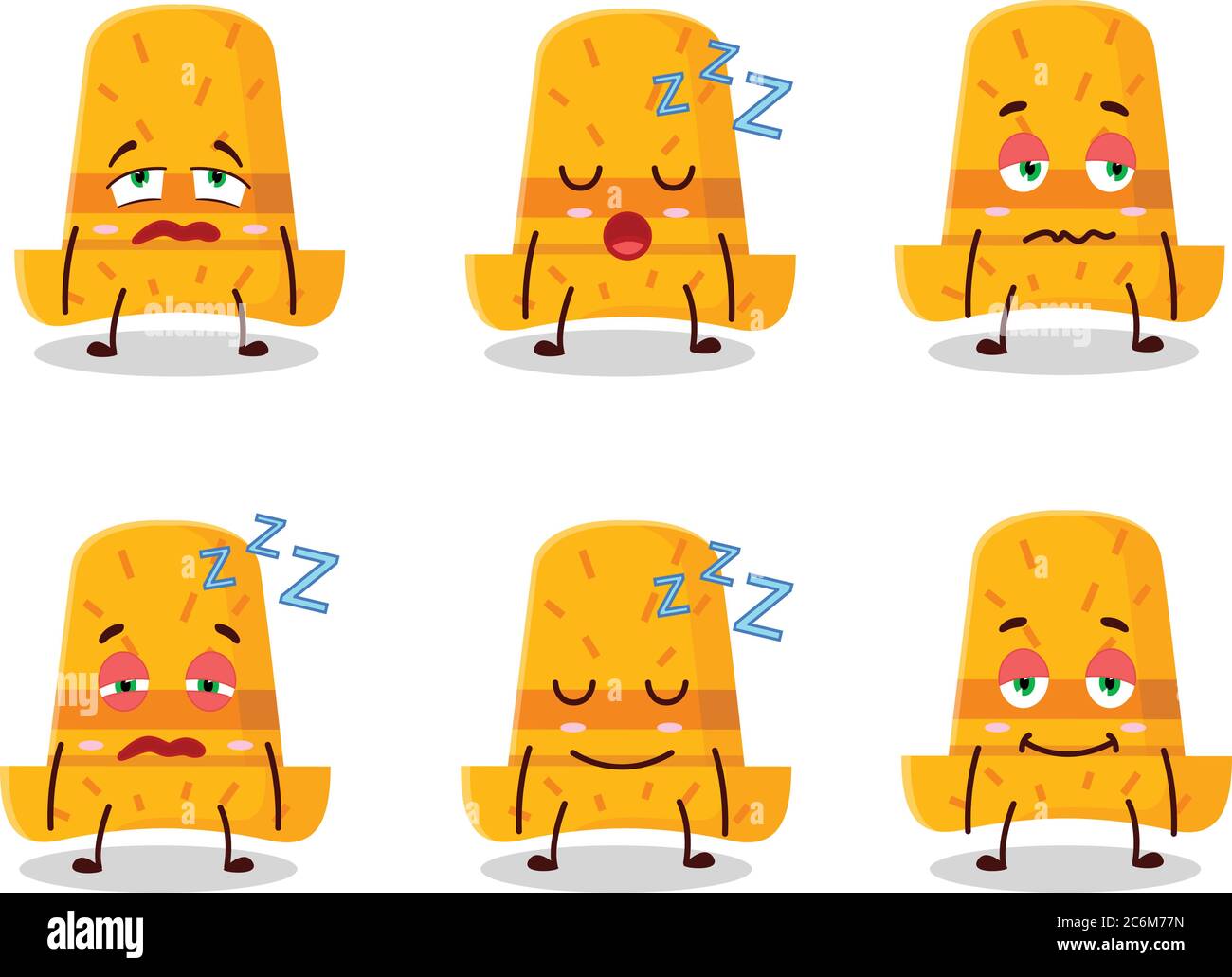 Cartoon character of straw hat with sleepy expression Stock Vector ...